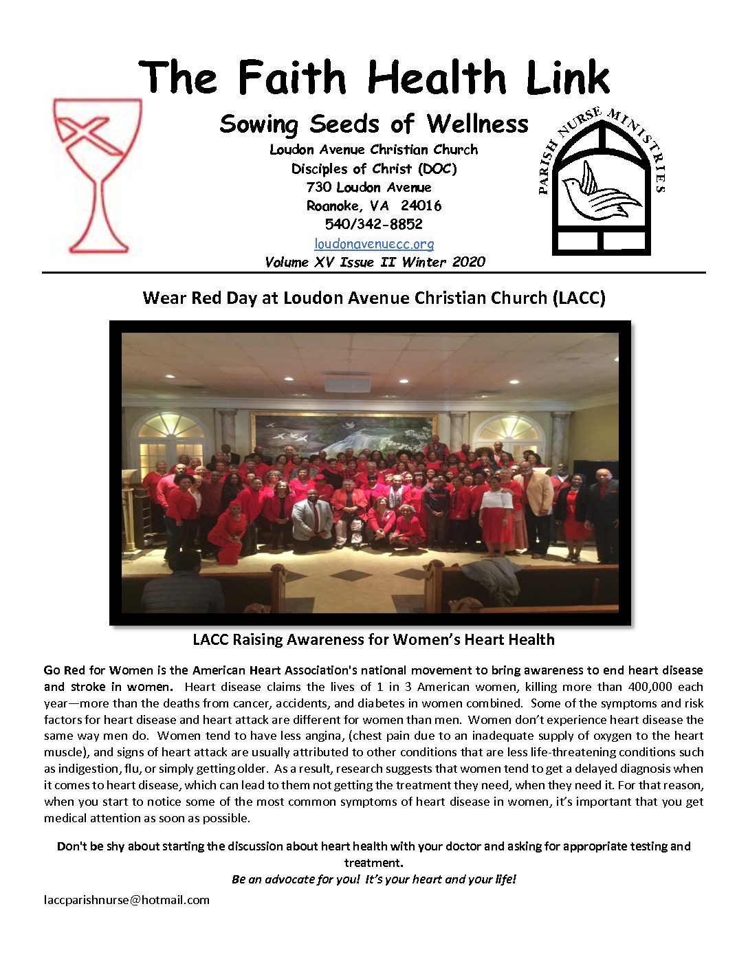 Newsletter Winter 2020 – Loudon Avenue Christian Church